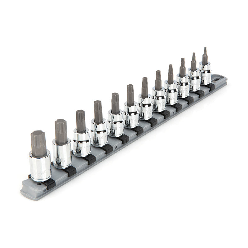 Tekton - 3/8 Inch Drive Torx Bit Socket Set With Rail 12-Piece (T10-T6 ...