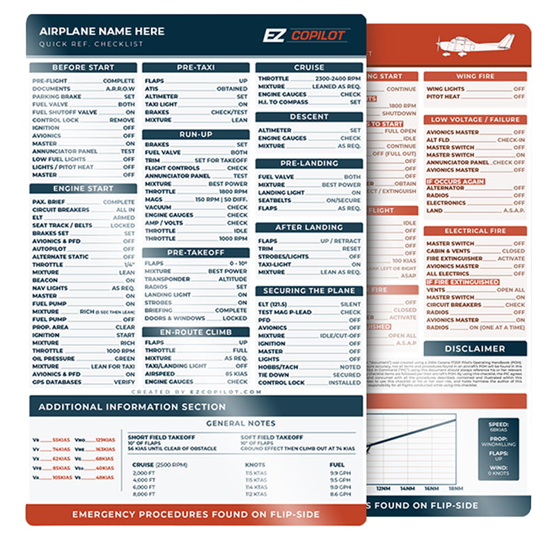 EZ Copilot Cessna 172 SP G-1000 Checklist — eSHOP.AERO