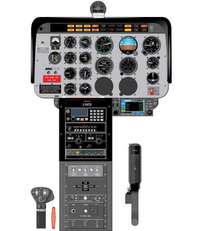 Aviation Training Graphics - Bell 412 Cockpit Poster — eSHOP.AERO