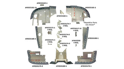 Airforms Baffle Engine Kit Bare Black Seal C172Bc-BRBK — eSHOP.AERO